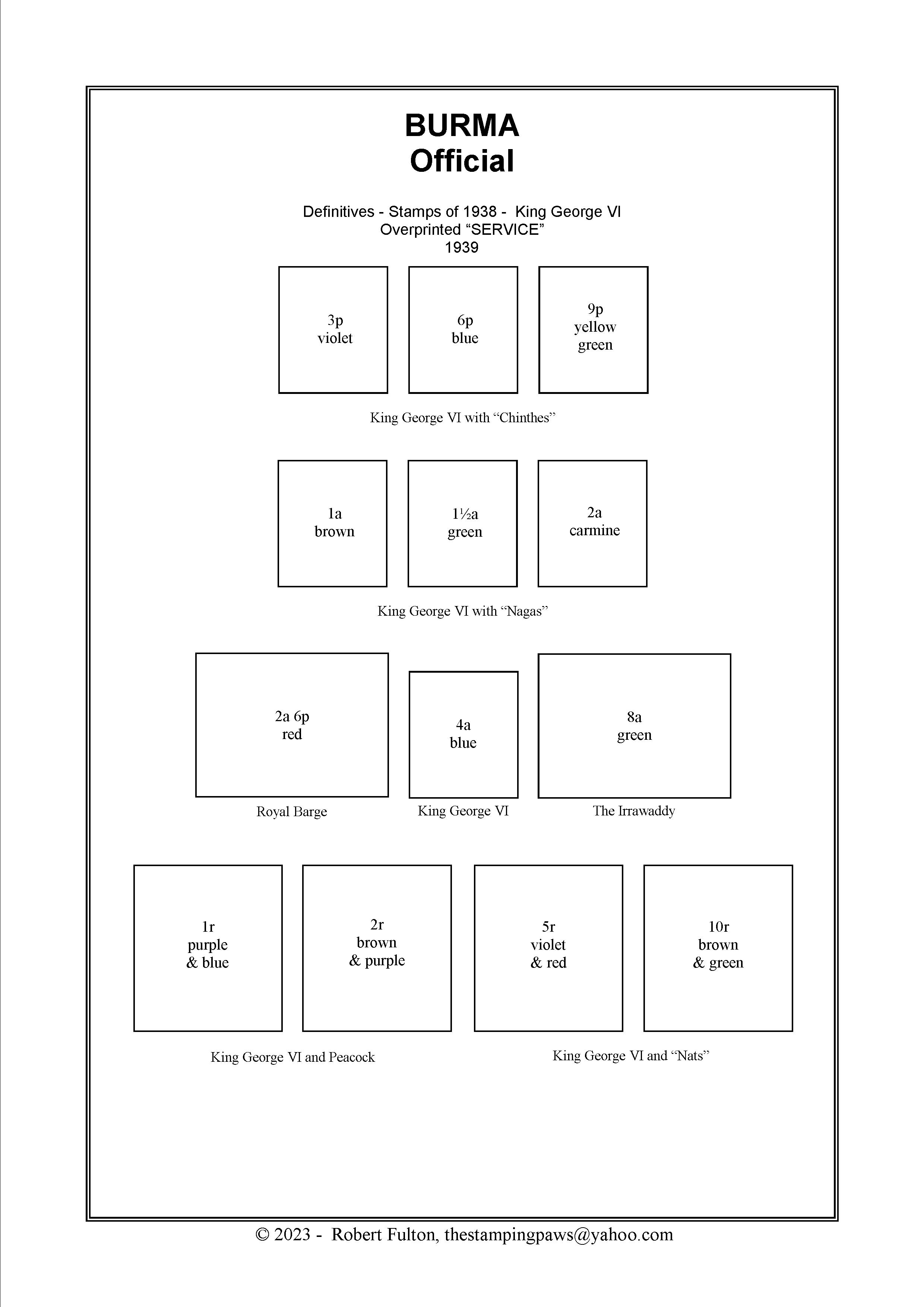Burma Stamp Album